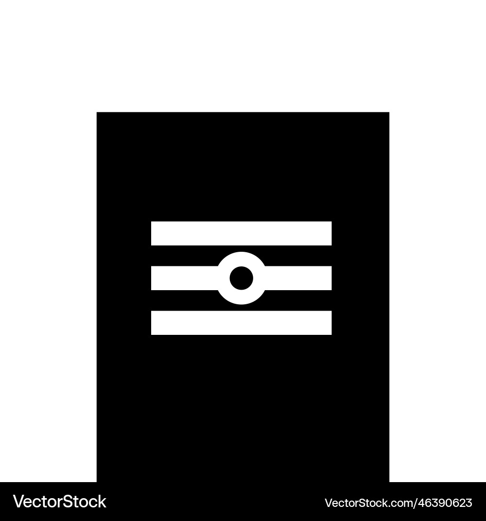 Lord shiva linga with square form icon Royalty Free Vector