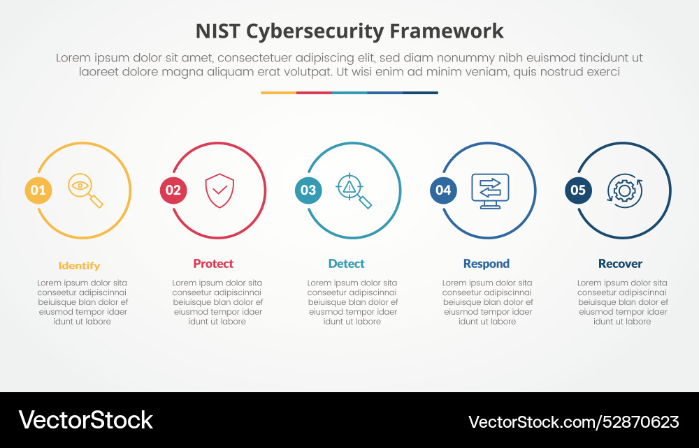 Nist cybersecurity framework infographic concept Vector Image