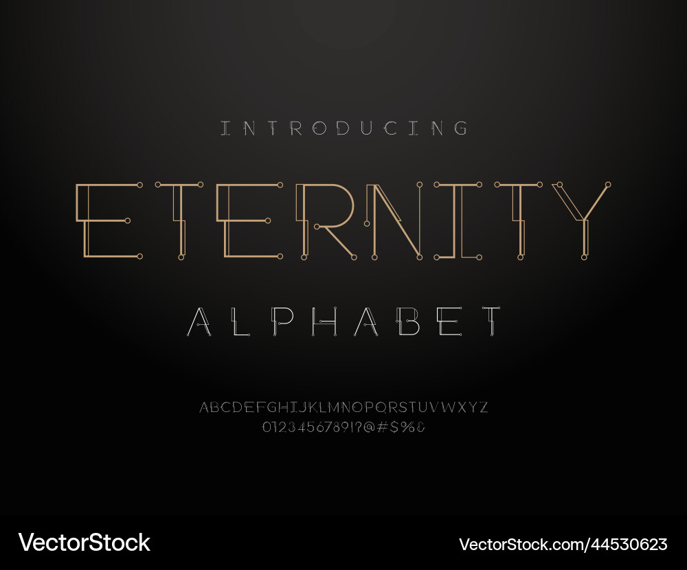 Stylized font Royalty Free Vector Image - VectorStock