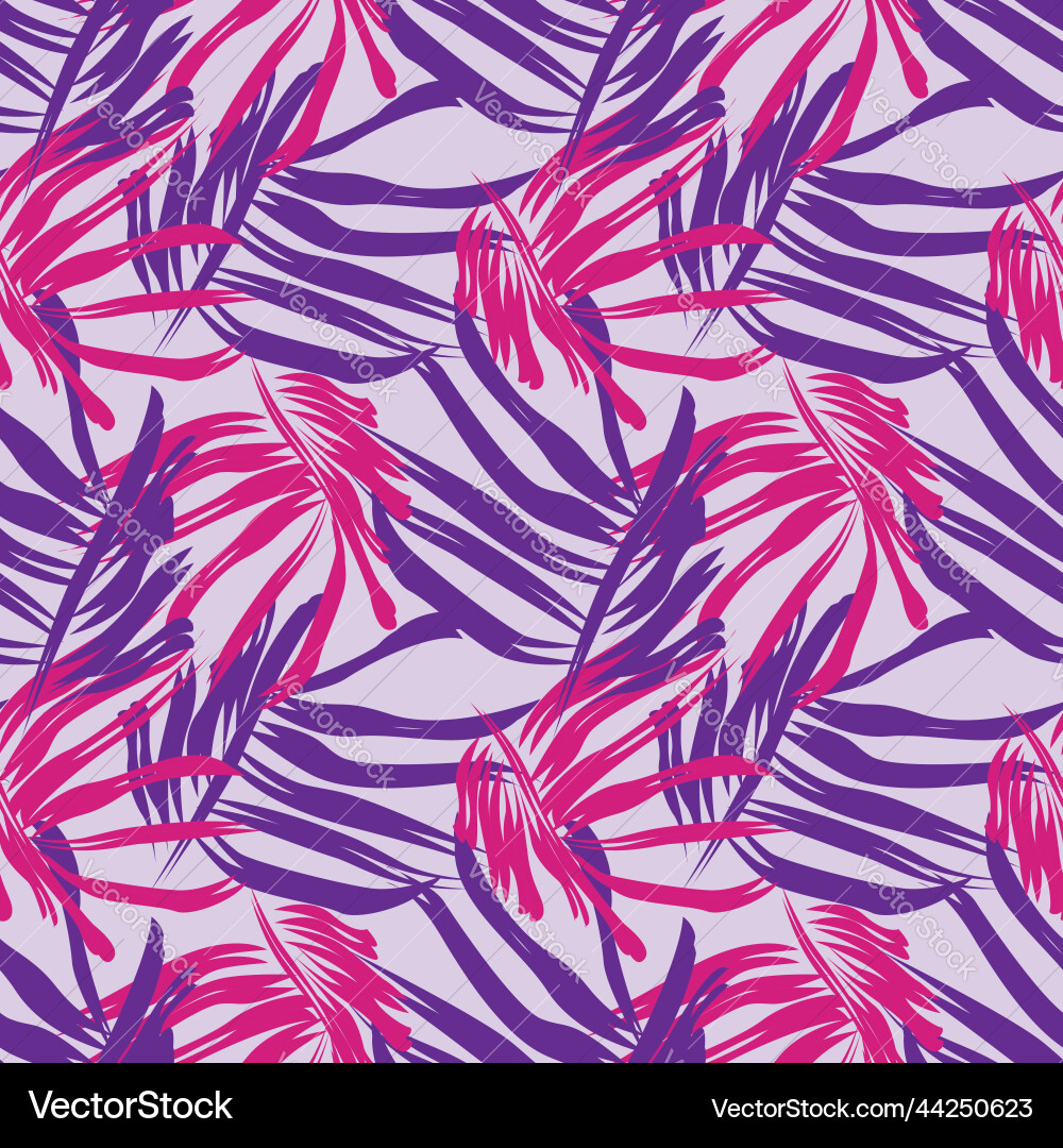 Tropical leaf seamless pattern design Royalty Free Vector