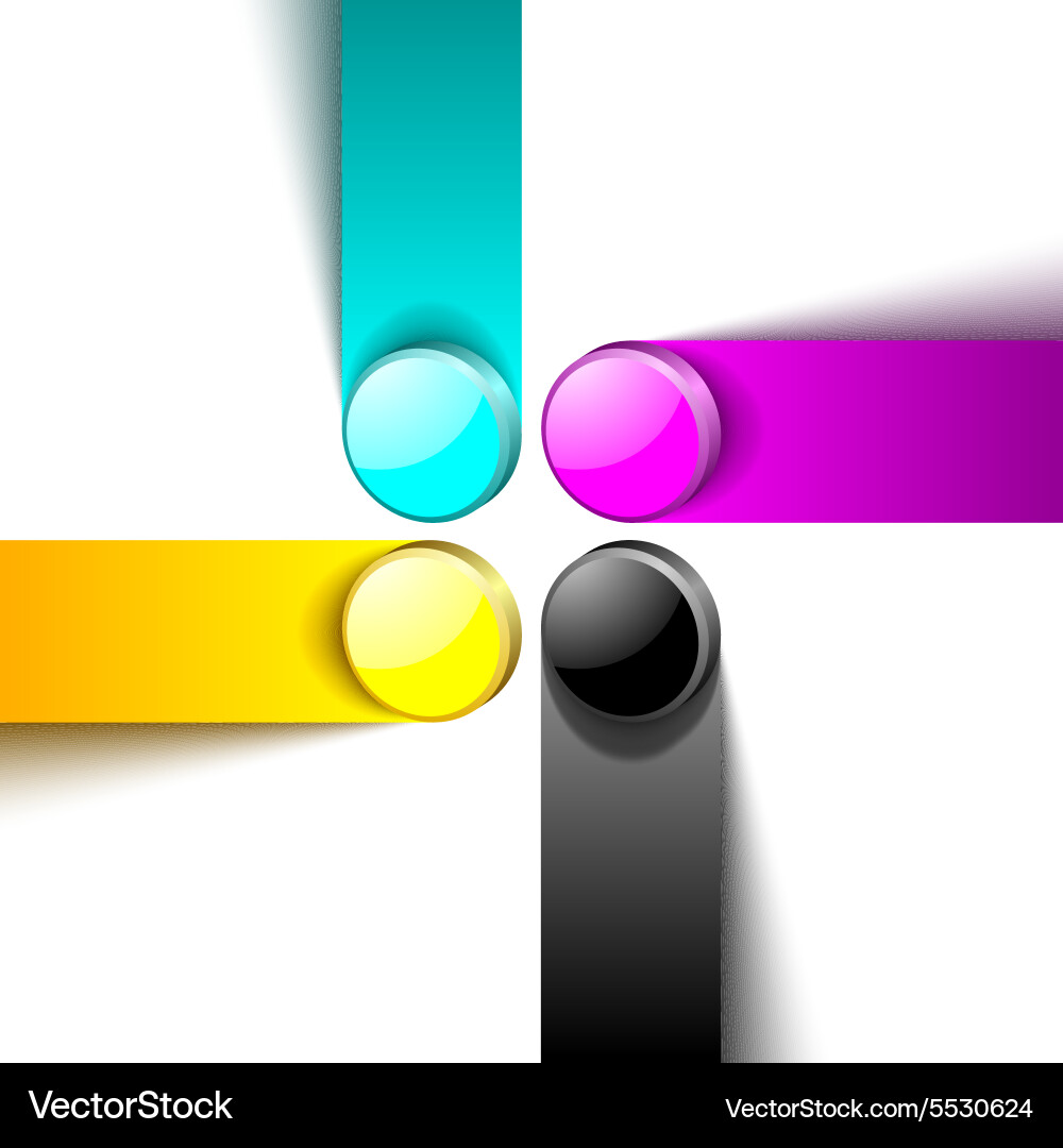 Cmyk design elements Royalty Free Vector Image