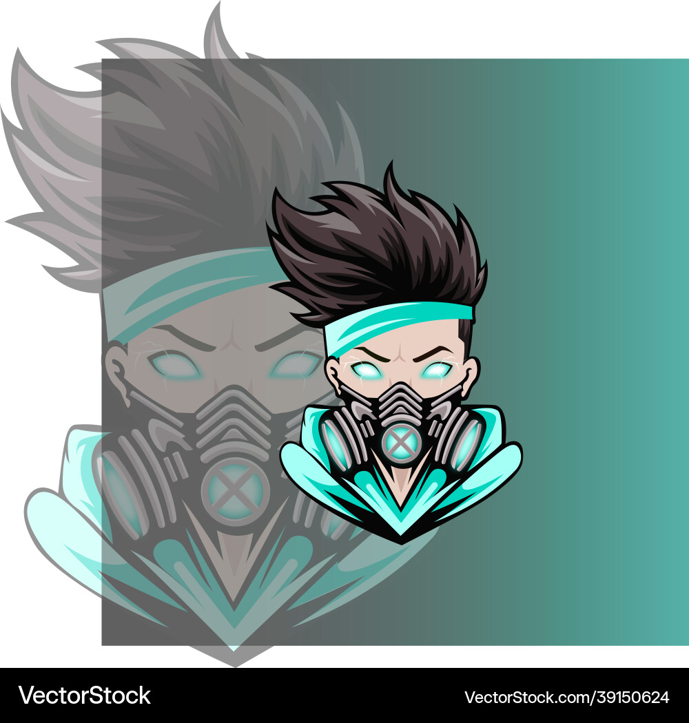 Cool gaming logo template Royalty Free Vector Image