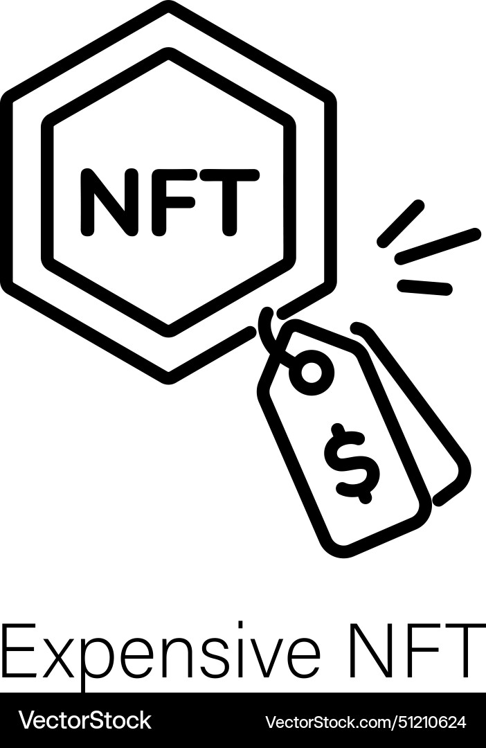 Expensive nft Royalty Free Vector Image - VectorStock