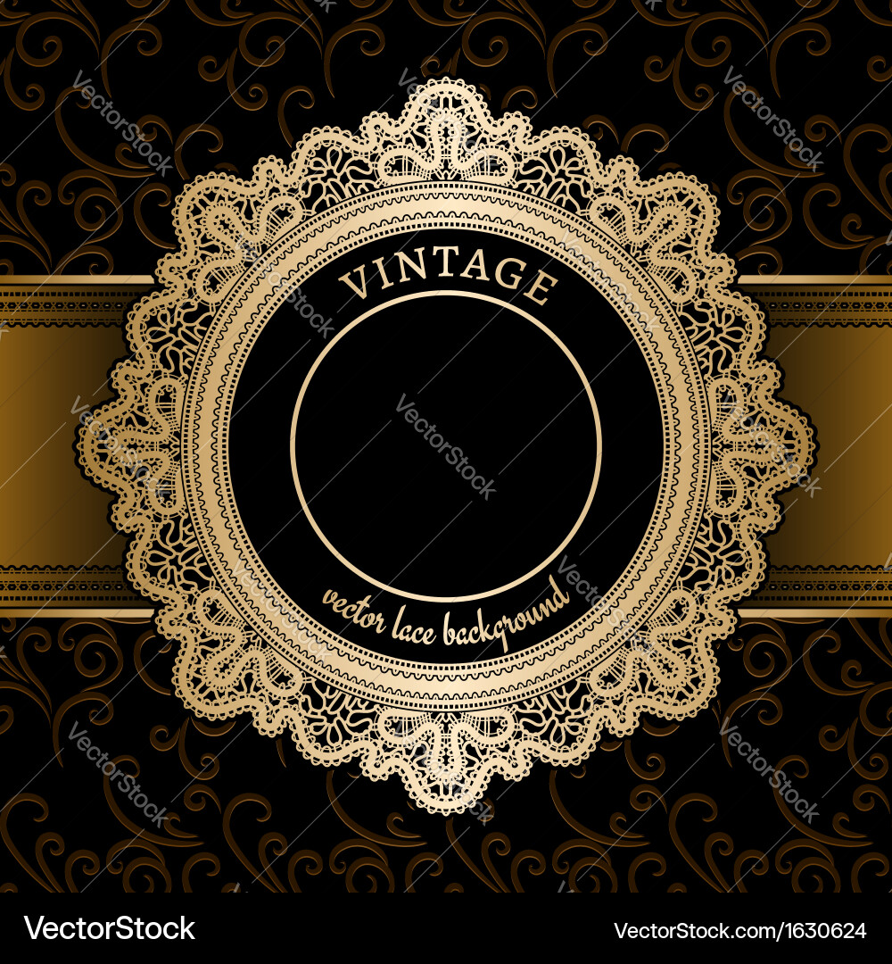 Golden Lace Background Royalty Free Vector Image