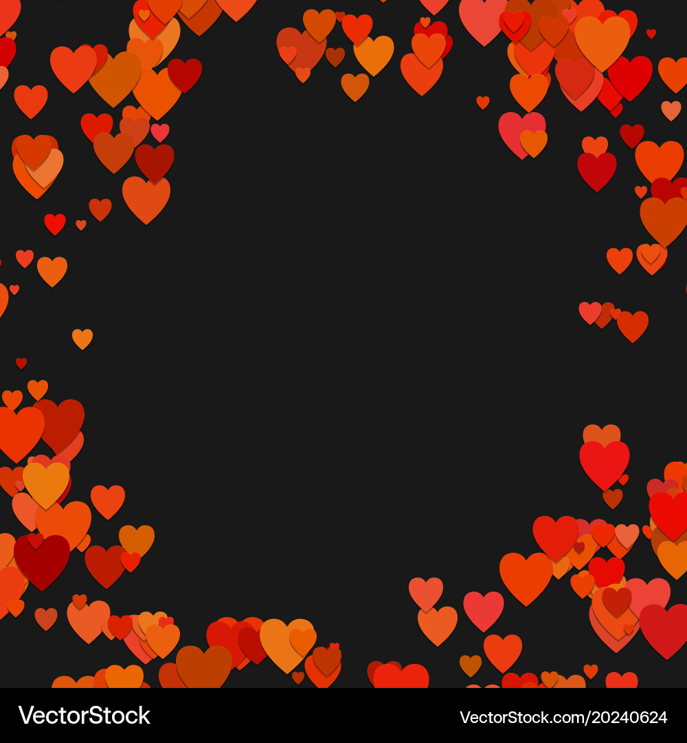 Happy random heart background design - valentines Vector Image