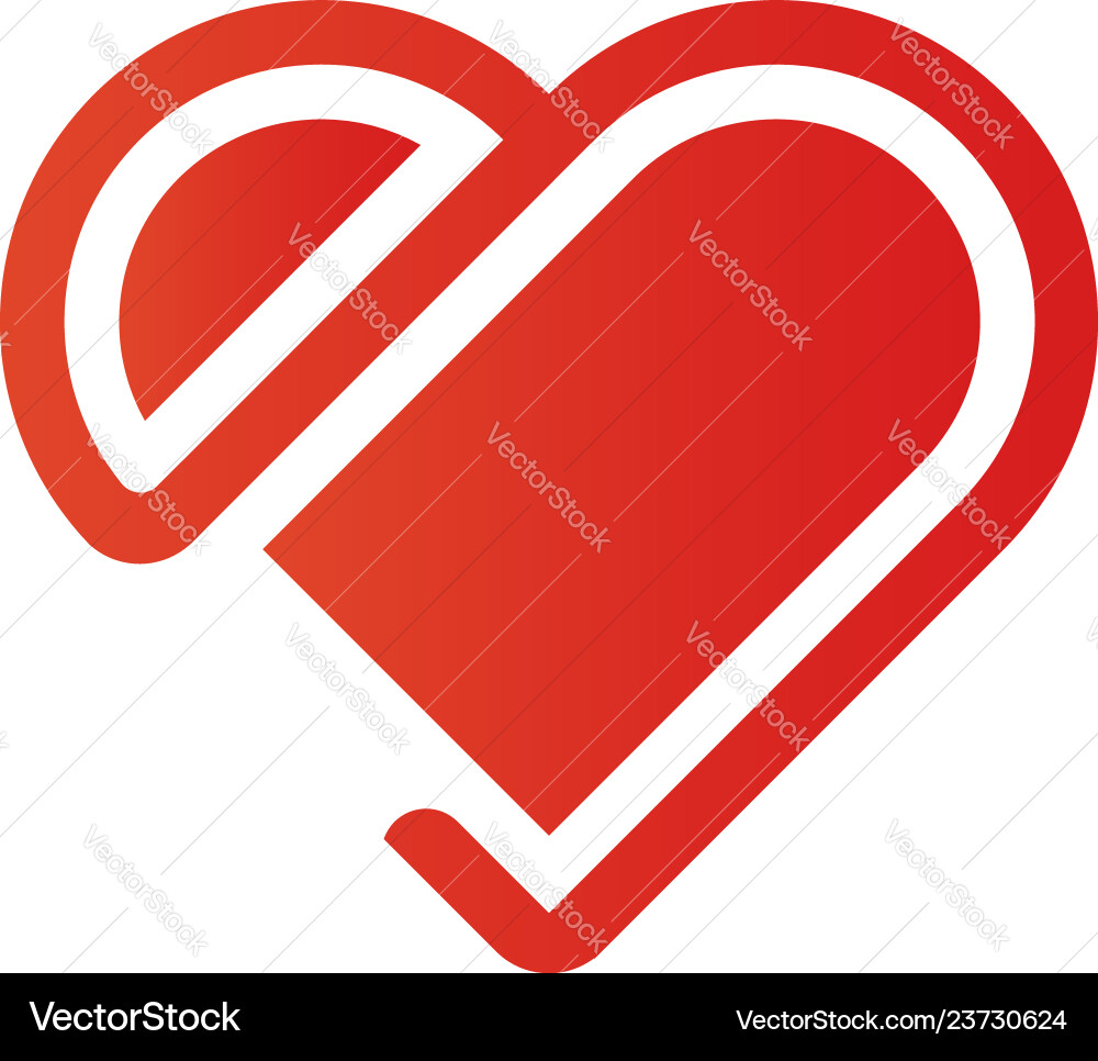 Heart sign logo Royalty Free Vector Image - VectorStock