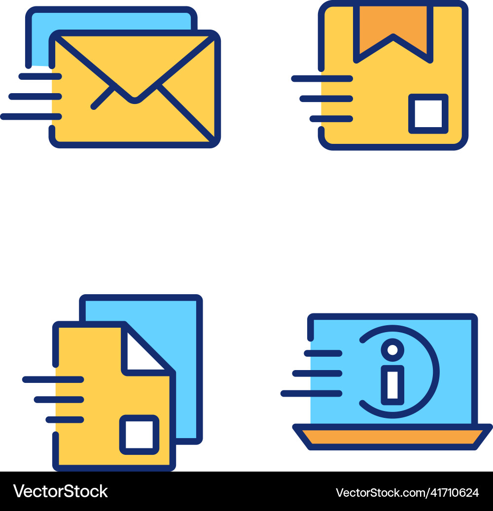 Information transmission pixel perfect rgb color Vector Image
