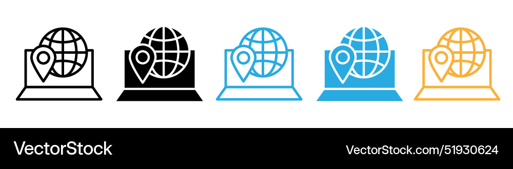 Ip icon logo set Royalty Free Vector Image - VectorStock