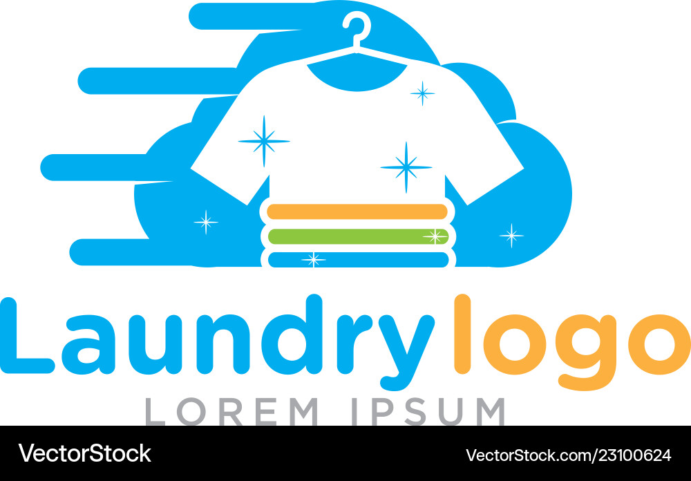 Laundry Logo - Clean & Quick Royalty Free Vector Image