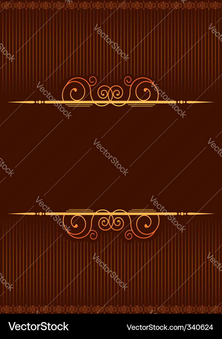 Ornate Brown Wallpaper Royalty Free Vector Image