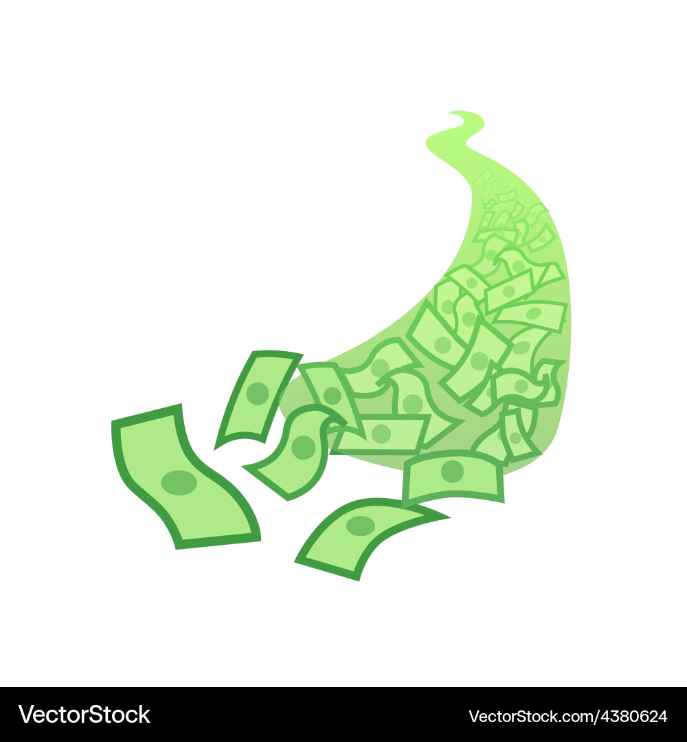 River of money Royalty Free Vector Image - VectorStock