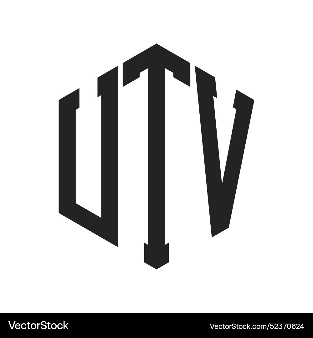 Utv logo design initial letter monogram Royalty Free Vector