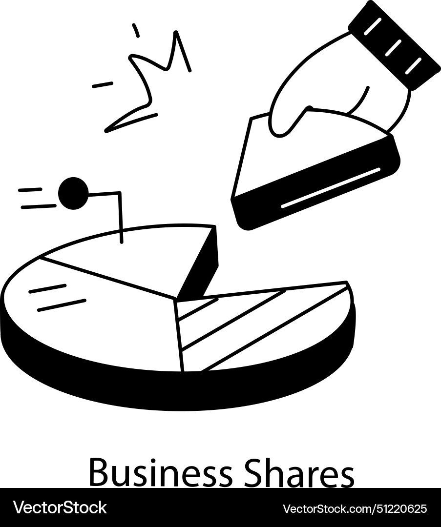 Business shares Royalty Free Vector Image - VectorStock