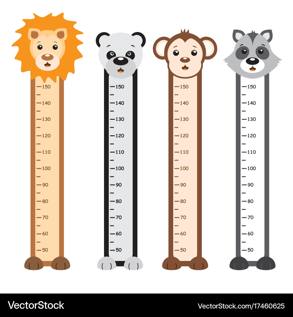 Children meter wall Royalty Free Vector Image - VectorStock