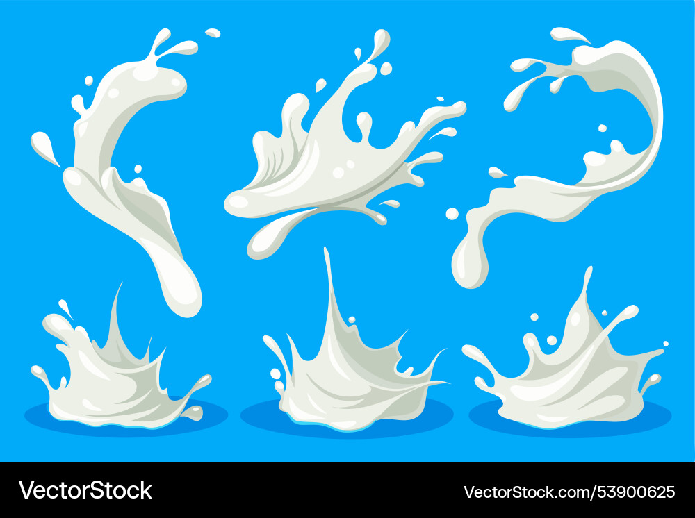 Creative milk splash art Royalty Free Vector Image