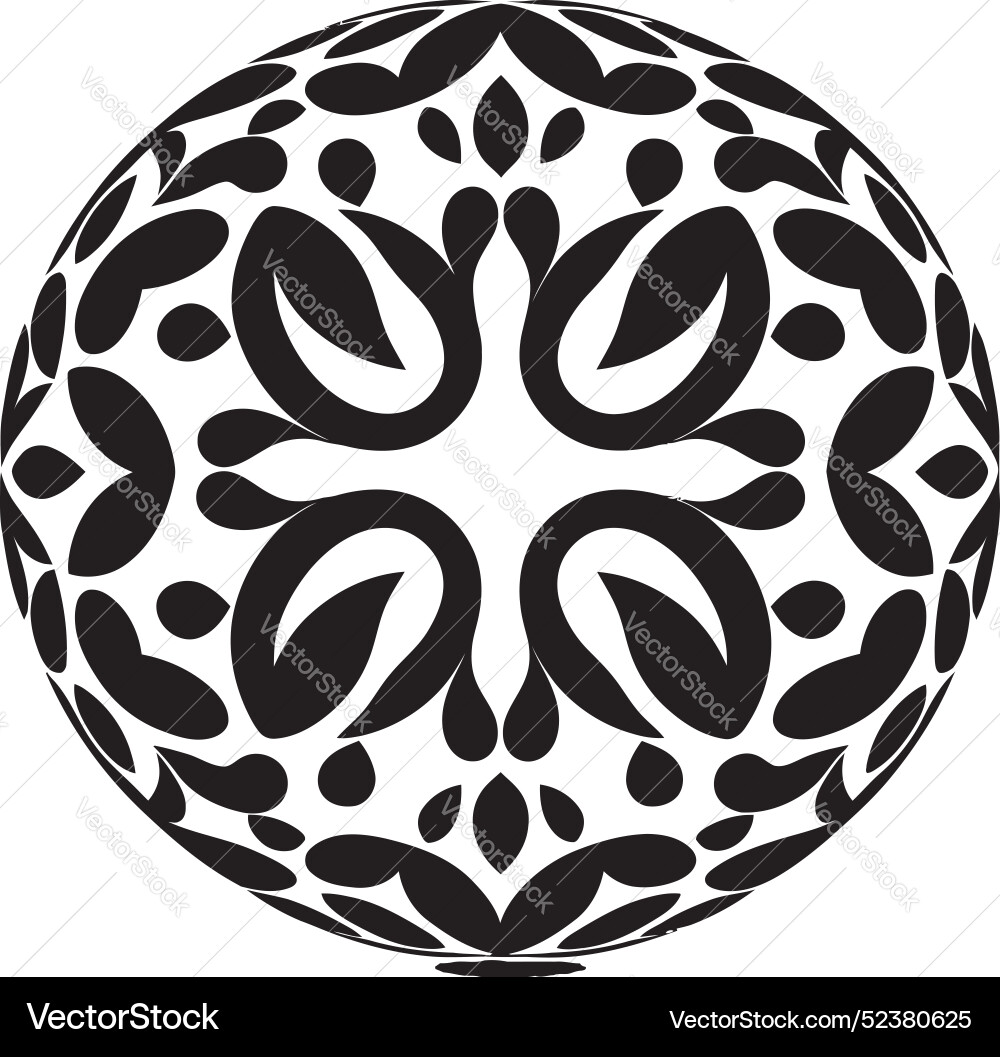 Delicate orb design icon concept lace adorn ball Vector Image