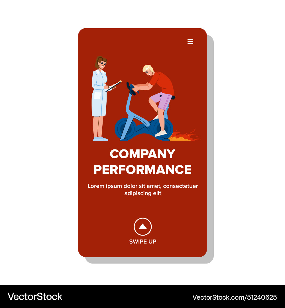 Efficiency company performance Royalty Free Vector Image