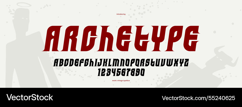 Elegant but bold and strong font for logo Vector Image