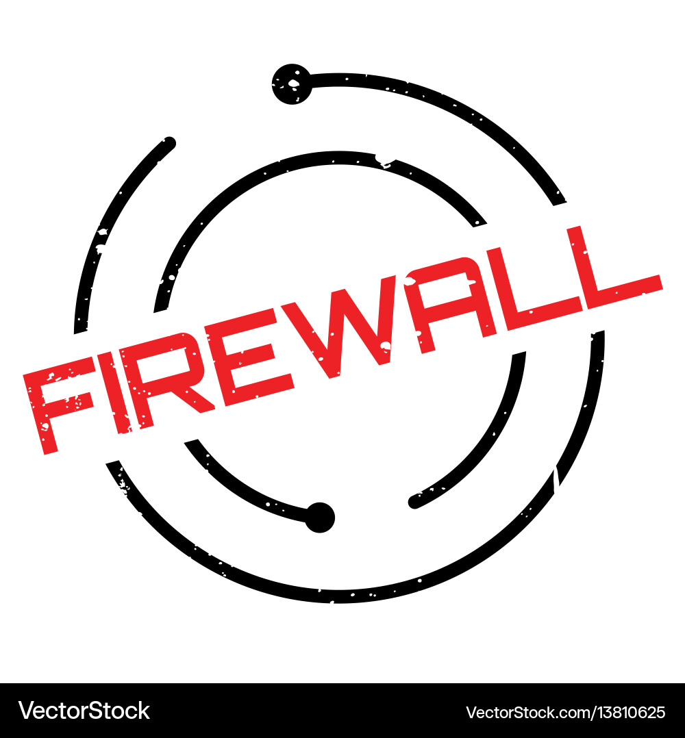 Firewall rubber stamp Royalty Free Vector Image