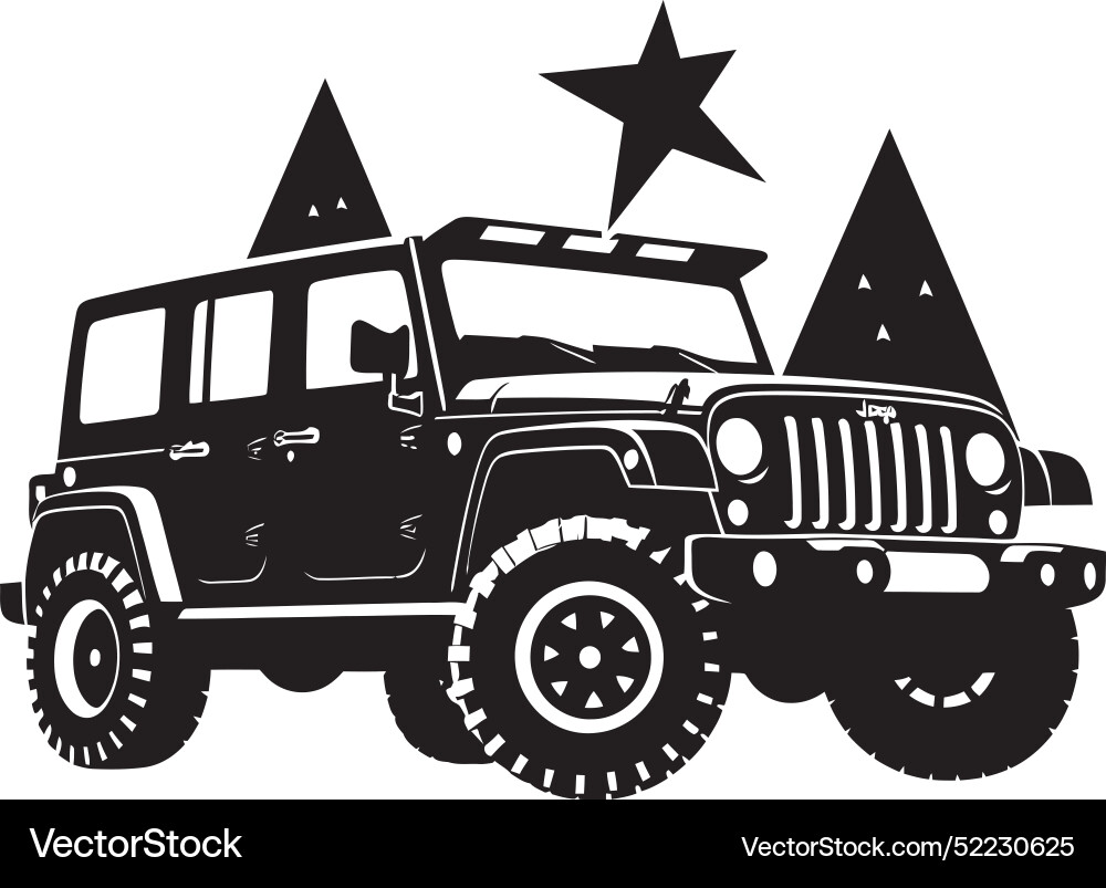 Jeep collection versatile assets jeep adventure Vector Image