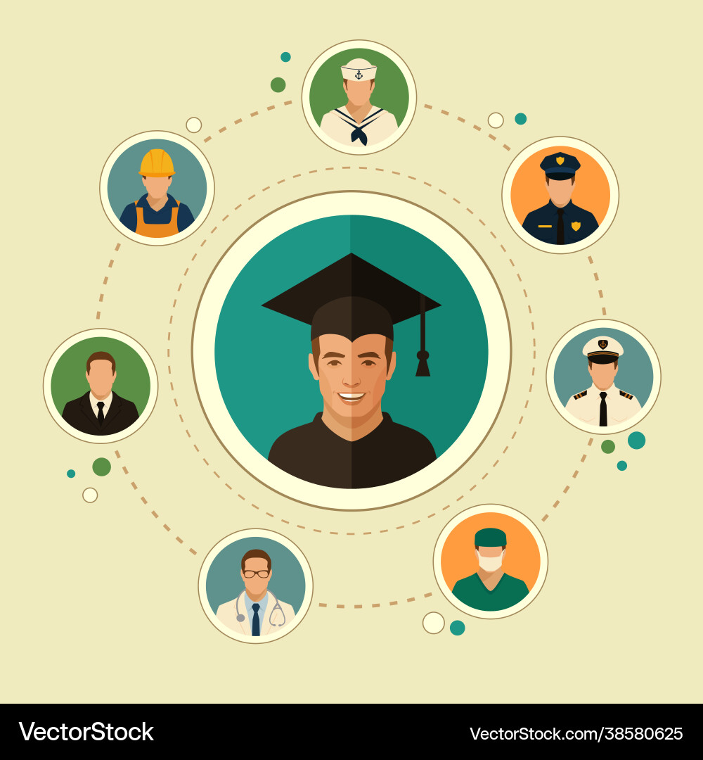 Student graduate Royalty Free Vector Image - VectorStock