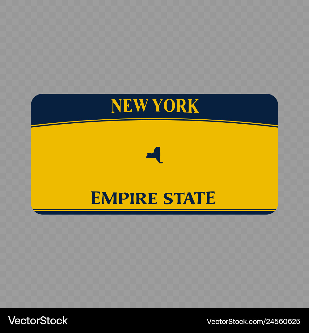 Vehicle registration plate Royalty Free Vector Image
