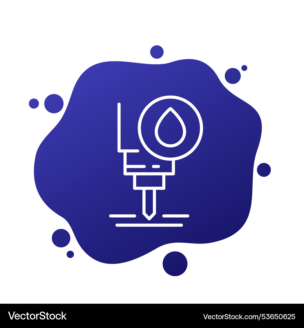Waterjet icon cnc machine water jet cutter Vector Image