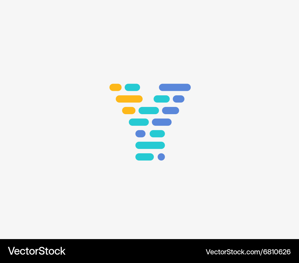 Abstract letter y logo dynamic code Royalty Free Vector