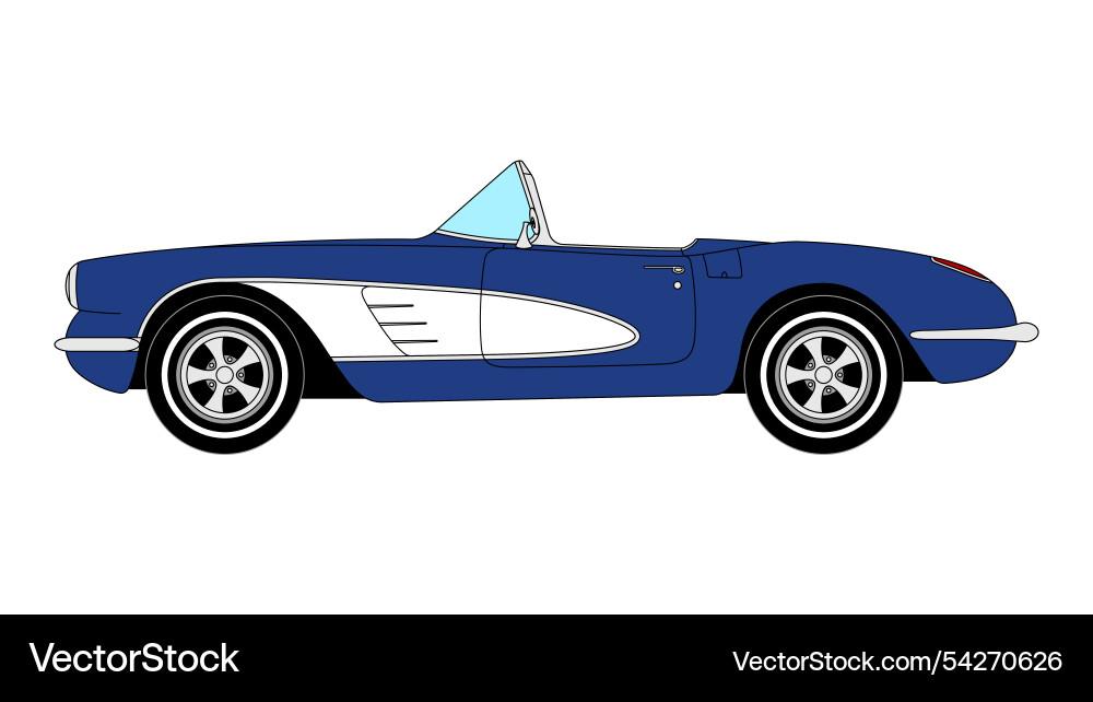 Chevrolet corvette c1 Royalty Free Vector Image