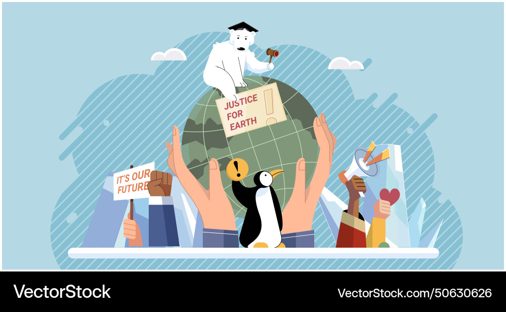 Climate change save the planet we need Royalty Free Vector