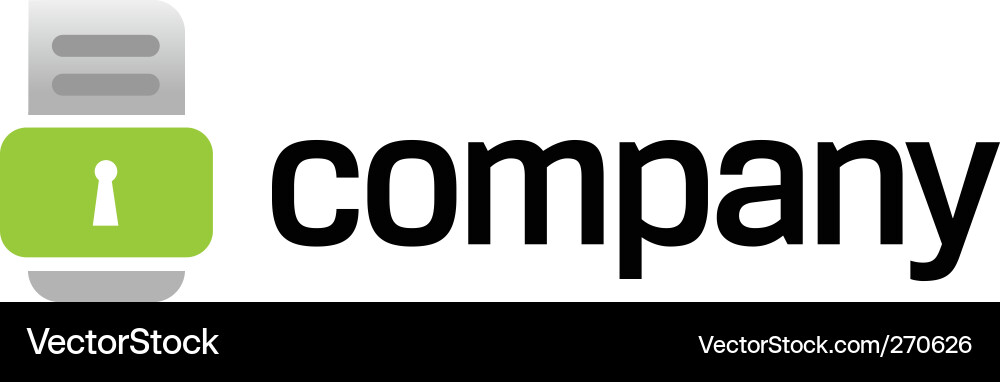 Document protection logo Royalty Free Vector Image