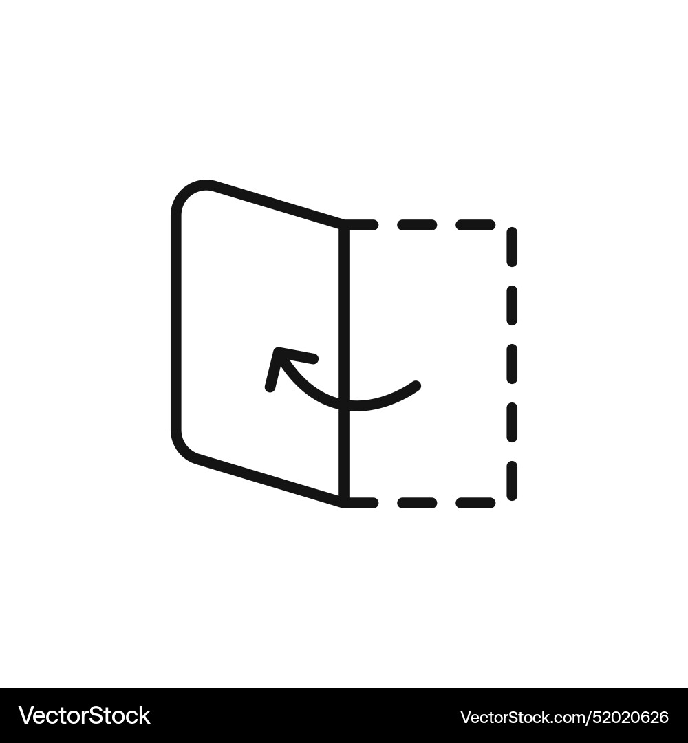 Folded paper icon outline collection in black Vector Image