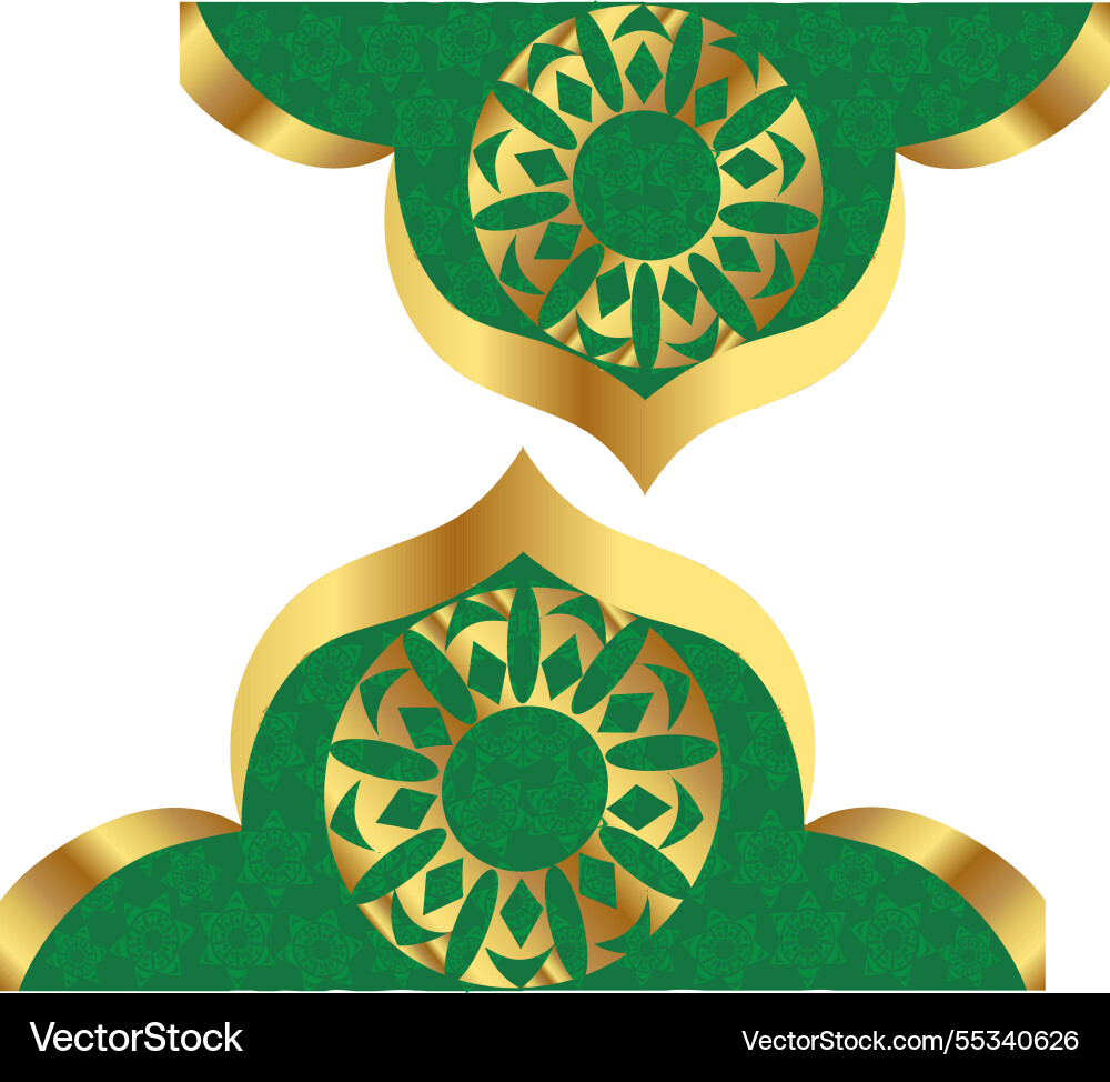 Islamic border frame Royalty Free Vector Image