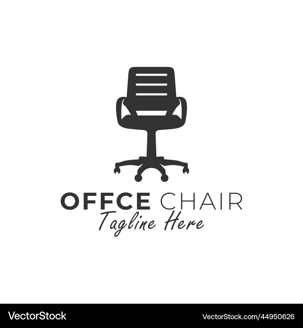Office work chair logo Royalty Free Vector Image