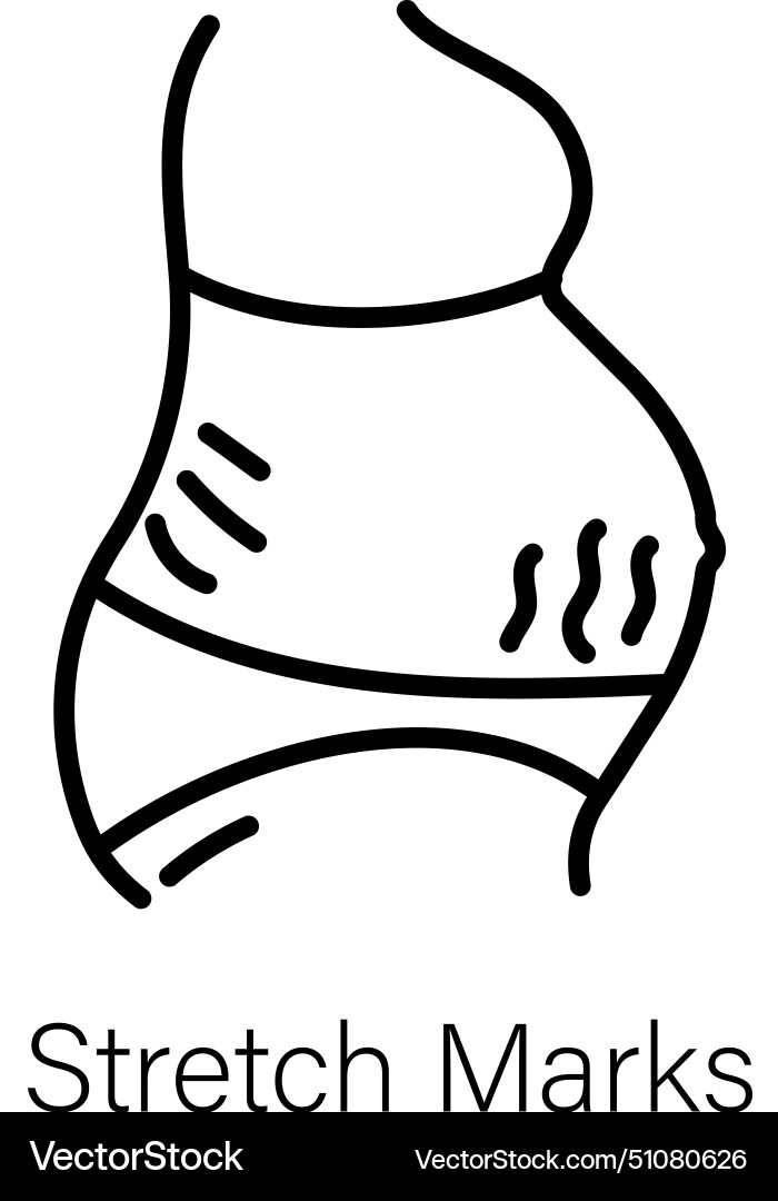 Stretch marks Royalty Free Vector Image - VectorStock