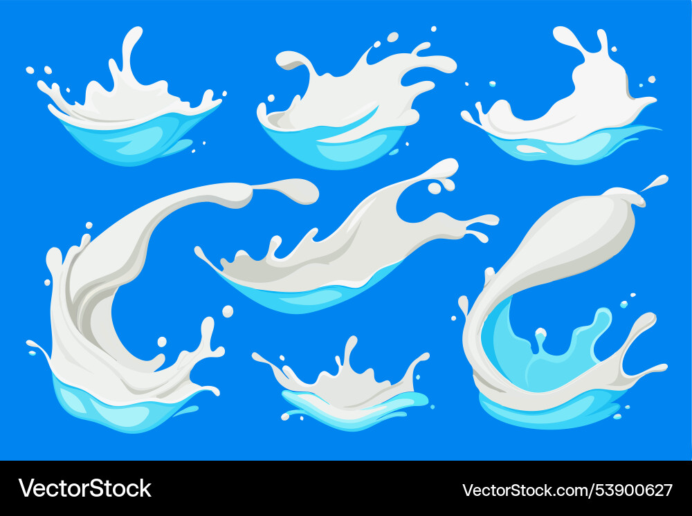 Creative milk splash art Royalty Free Vector Image