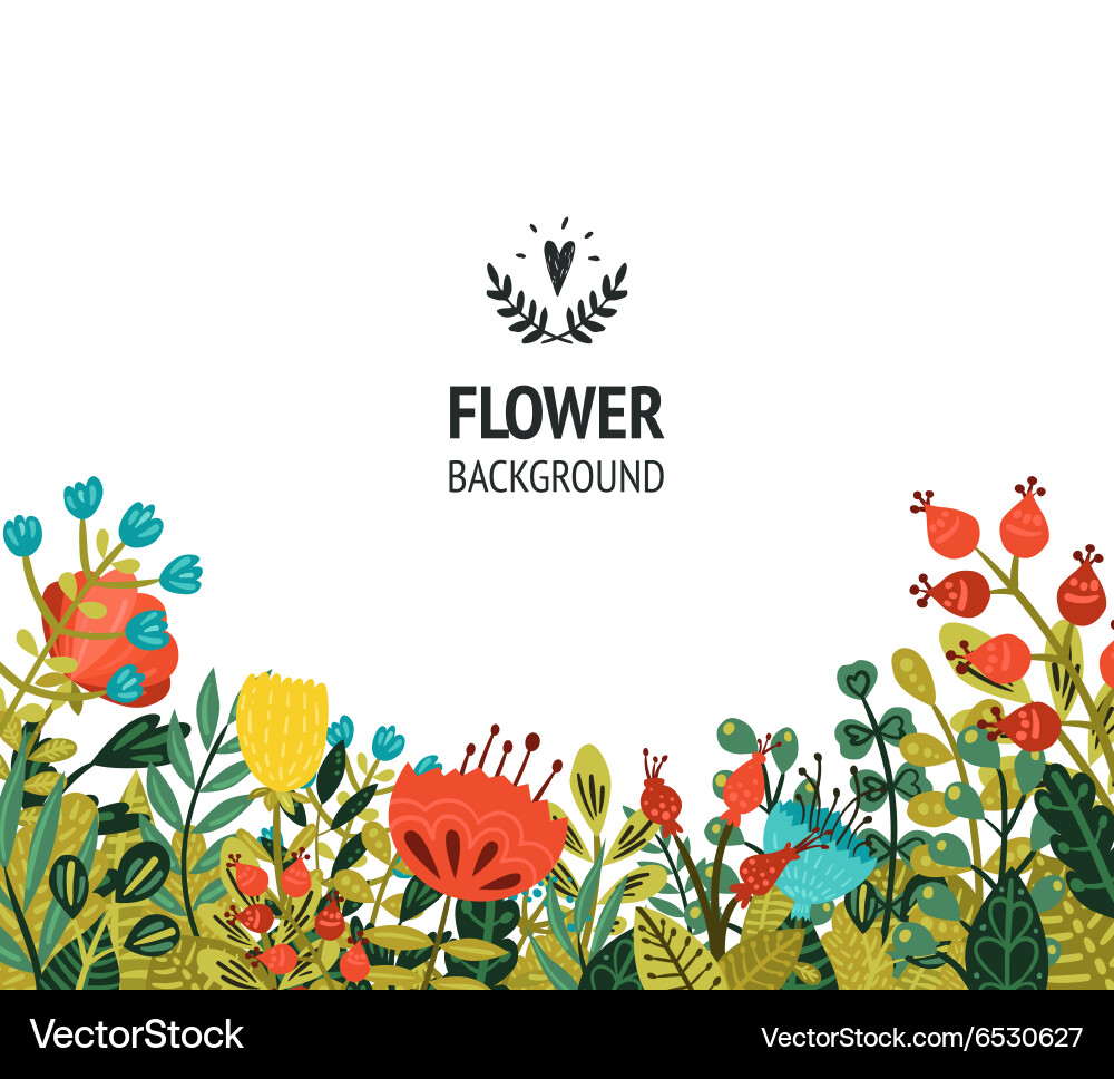 Floral background with cute flowers Royalty Free Vector