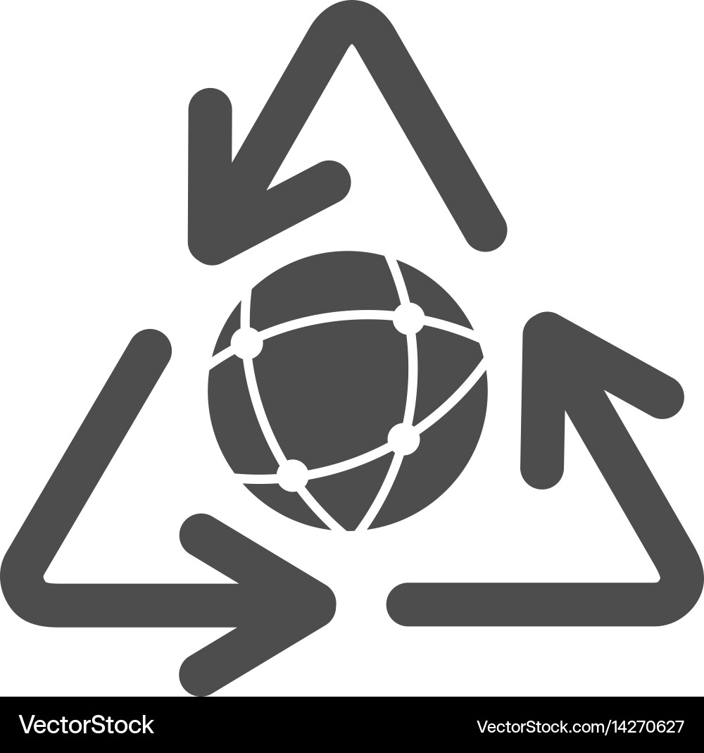 Global icon Royalty Free Vector Image - VectorStock