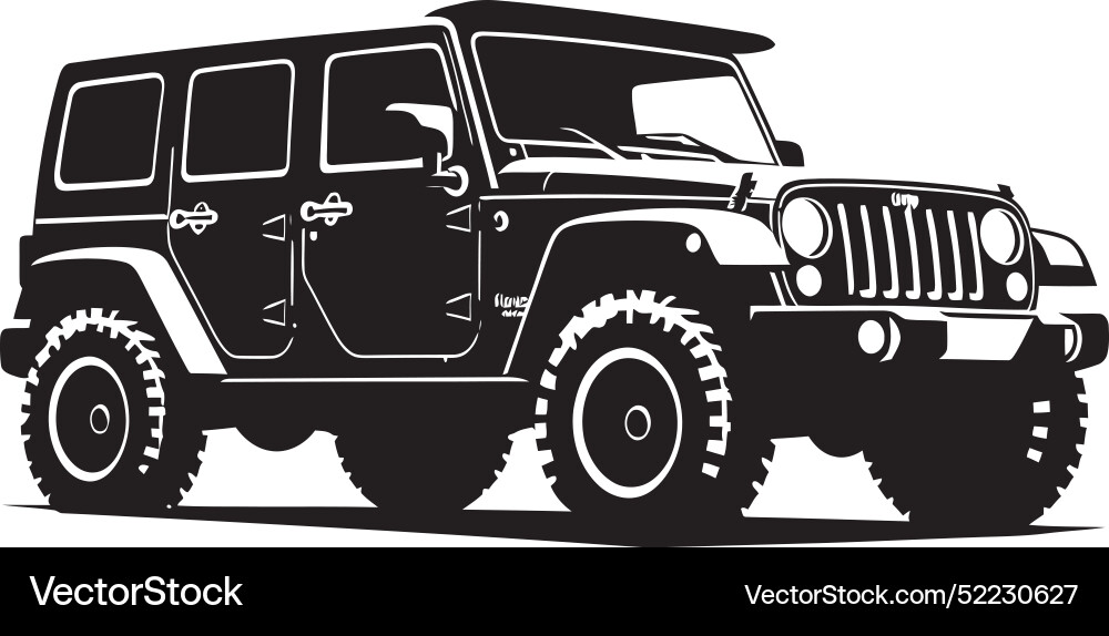 Jeep art for stickers and labels custom logoc Vector Image