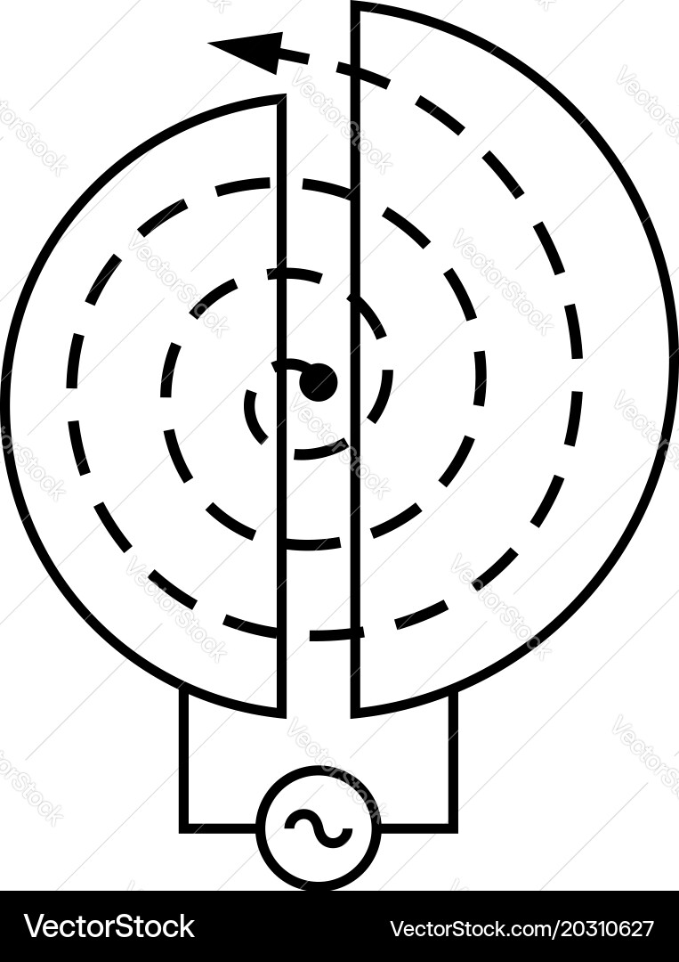 Particle accelerator Royalty Free Vector Image