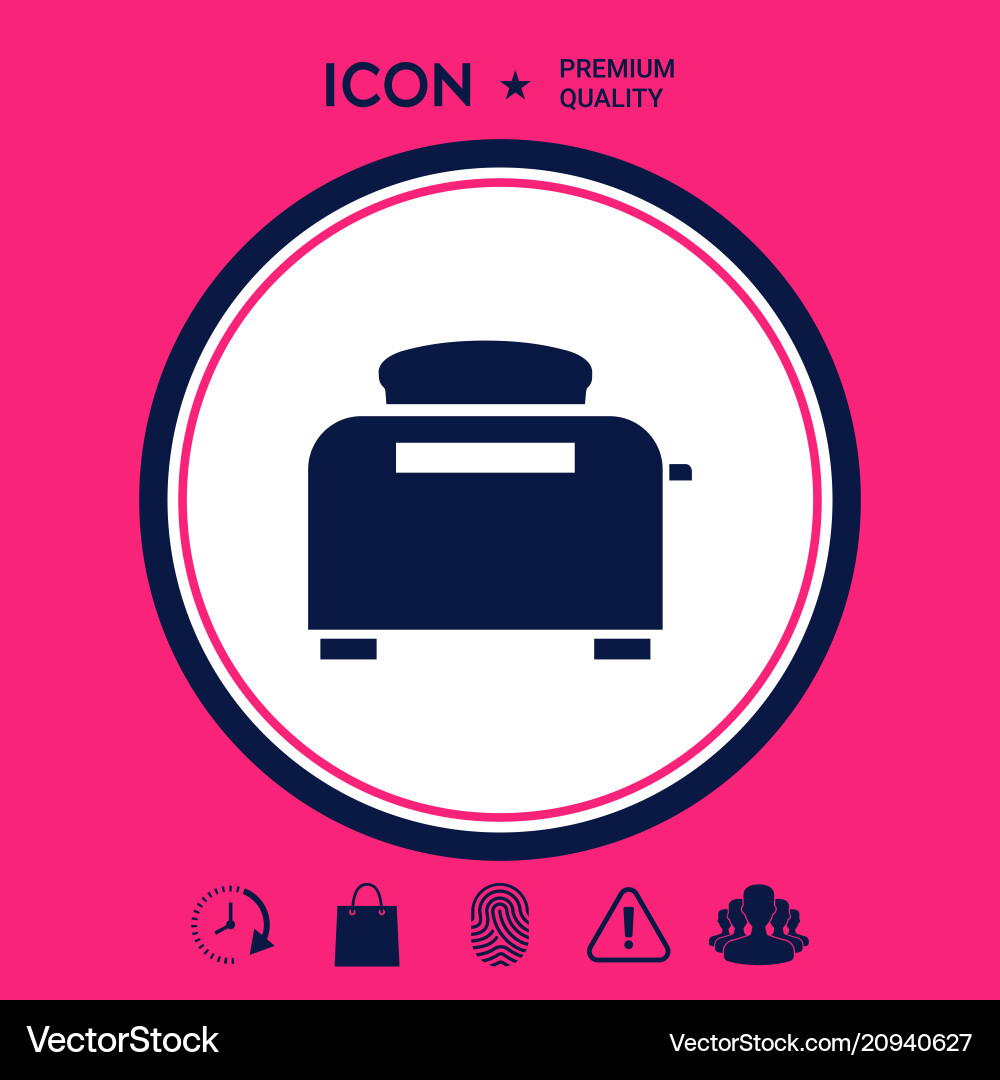 Toaster oven icon Royalty Free Vector Image - VectorStock