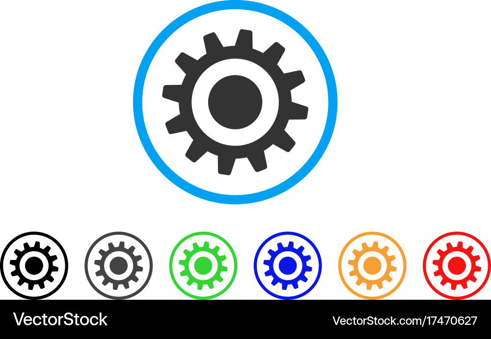 Zahnrad abgerundete Symbol Lizenzfreies Vektorbild