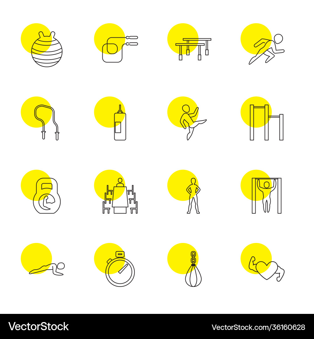 16 training icons (36160628) – Free Vector | VectorStock