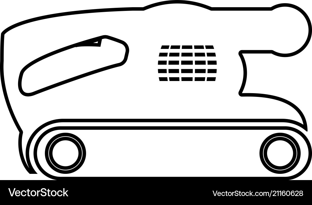 Belt sanding machine for grain finishing held Vector Image