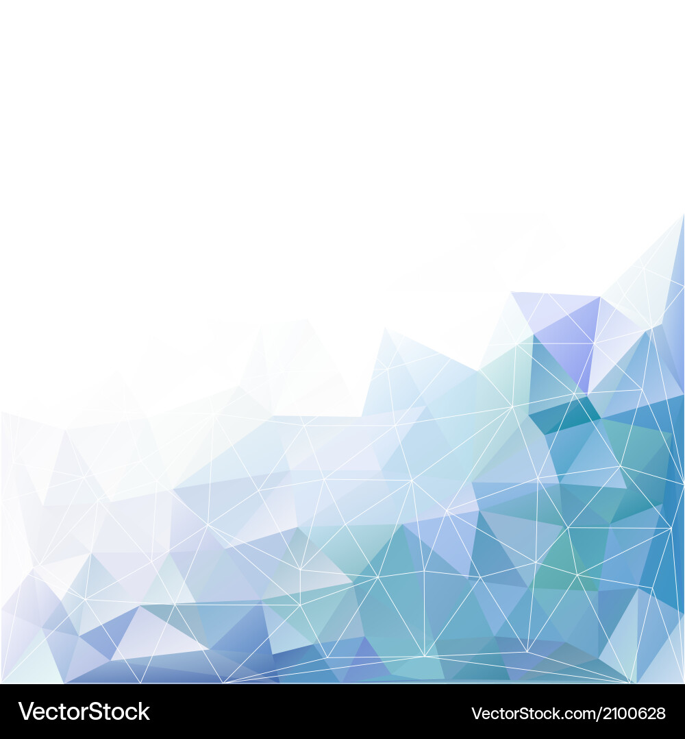 Blue geometric triangle polygon background Vector Image