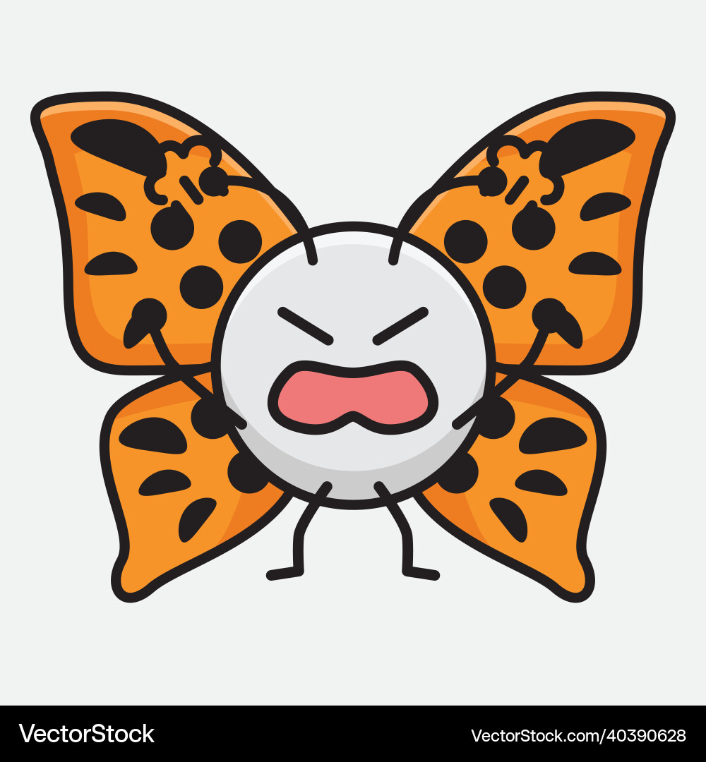 Butterfly character on isolated background Vector Image