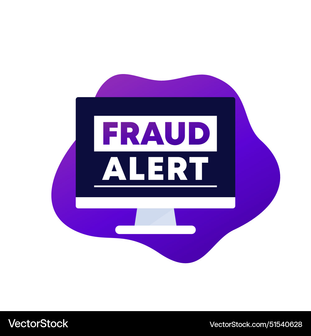 Fraud alert design for web Royalty Free Vector Image