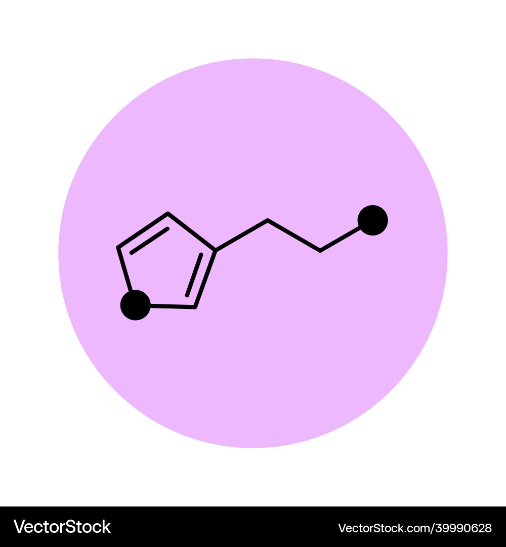 Histamine Chemical Formula Royalty Free Vector Image