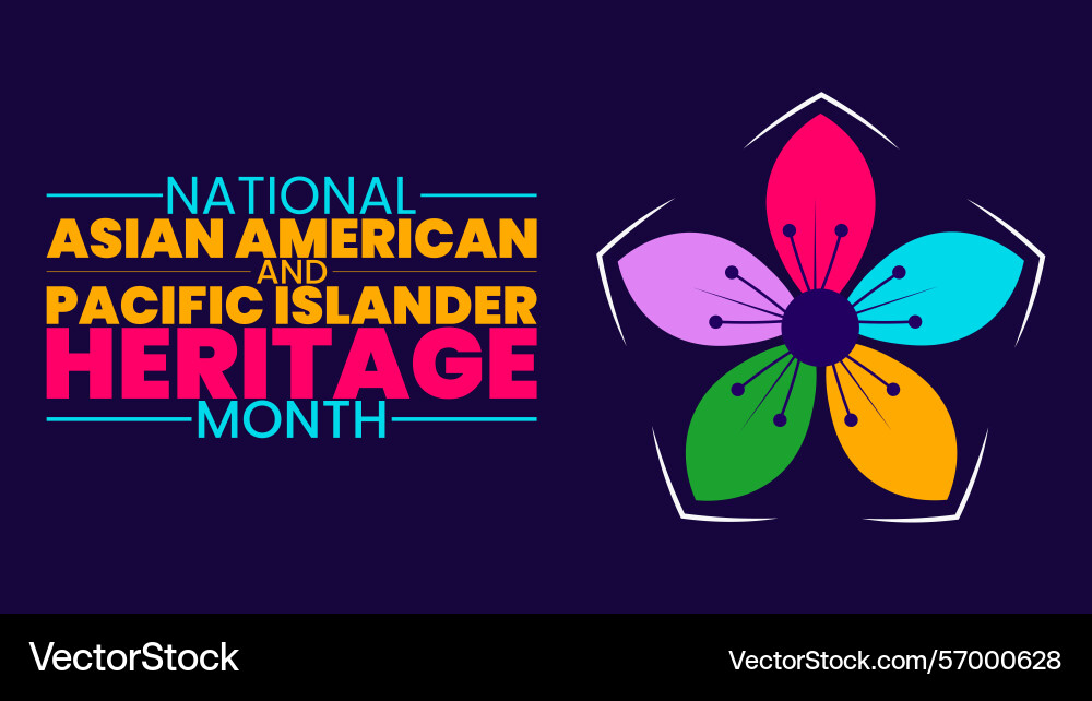 Honoring asian american and pacific islander Vector Image