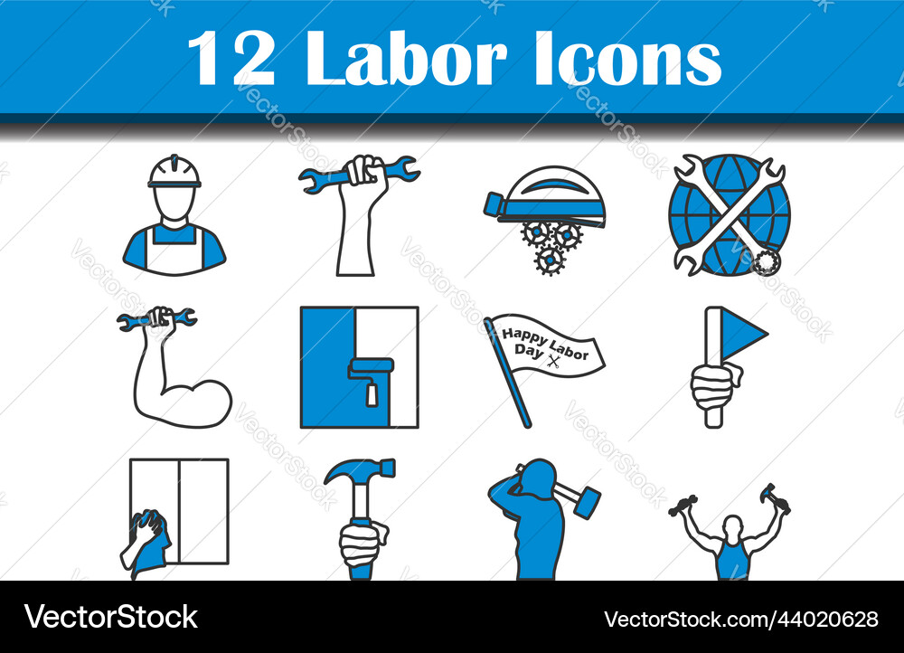 Labor icon set Royalty Free Vector Image - VectorStock